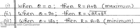 Addition And Subtraction Of Vectors Analytical Method Maths And