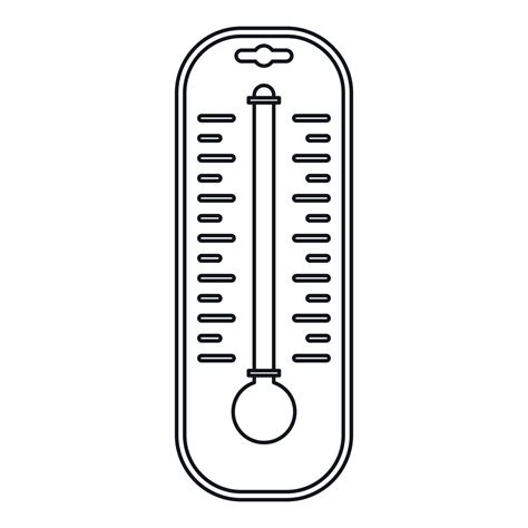 Thermometer Icon Outline Style 15228312 Vector Art At Vecteezy