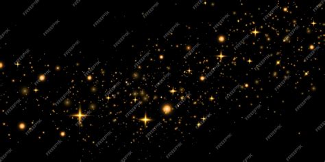 황금 먼지 빛 Png 나뭇잎 조명 효과 배경 크리스마스 빛나는 먼지 배경 크리스마스 빛나는 빛 Bokeh 색종이와 디자인을위한 스파클 오버레이 질감 프리미엄 벡터