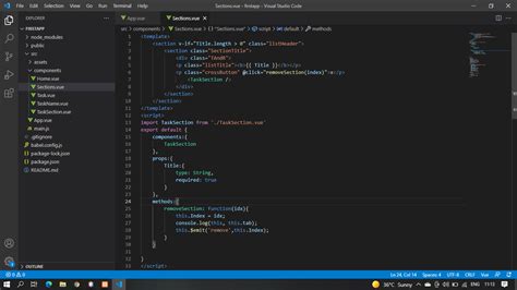 Vuejs In Vuejs I Have To Delete A Section When I Click On X But There Is Some Error With It