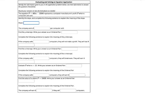 Solved Evaluating And Solving An Equation Application