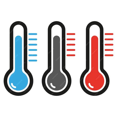 Premium Vector Three Thermometer Icons Vector Illustration