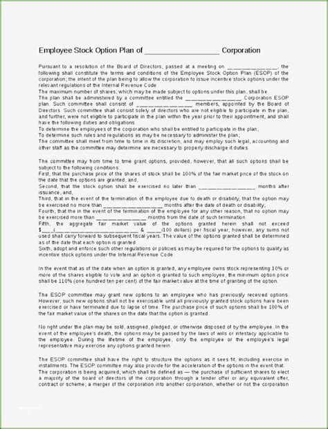 Employee Stock Option Plan Template Besttemplatess Besttemplatess