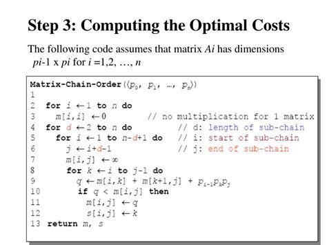 Ppt Algorithms Analysis Lecture 9 Dynamic Programming Matrix