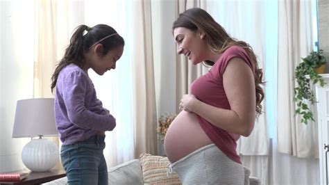 60 Pregnant Mother And Daughter Showing Their Belly Stock Videos And