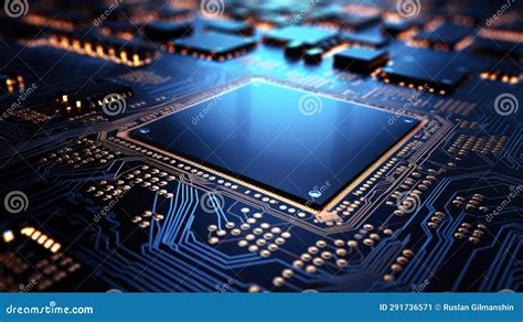 Circuit Board CPU Processor Microchip Starting Artificial Intelligence