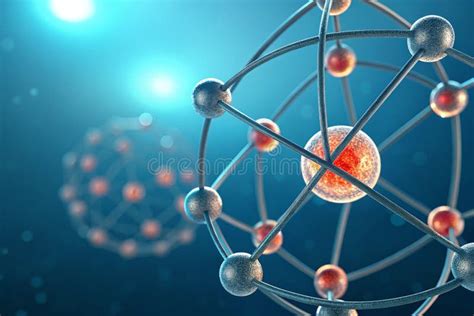 A Close Up View Of A Molecular Structure With Glowing Interconnected Spheres Representing Atoms
