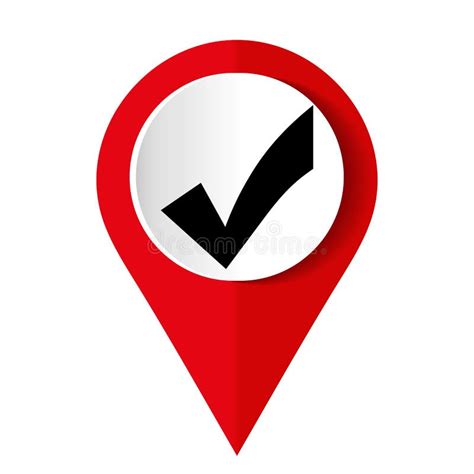Red Check Mark Icon Tick Symbol In Red Color Vector Illustration