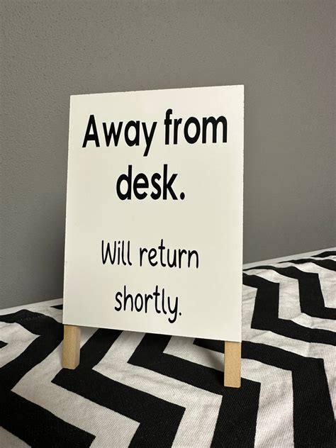 Away From Desk Office Sign Etsy