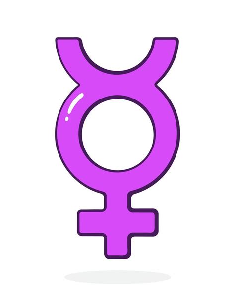Non Binary Gender Symbol Part Of Lgbt Community Vector Illustration