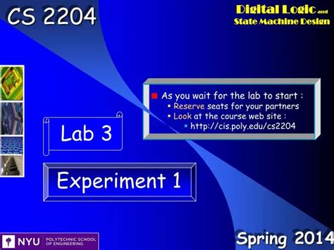PPT Experiment 1 Lab 3 Outline Presentation Using CS2204 Lab