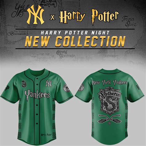 New York Yankees X Harry Potter Night Slytherin House Jersey T For