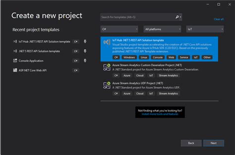 NET 5 IoT Hub REST API Template Visual Studio Marketplace