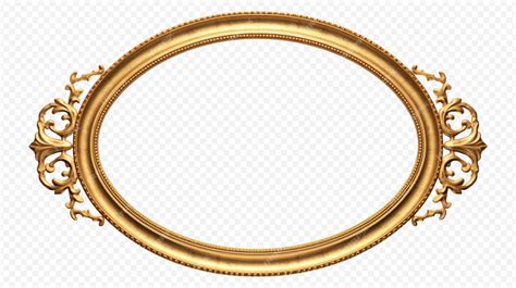 투명 한 배경 에 고립 된 금색 빈티지 고대 거울 프리미엄 Psd 파일