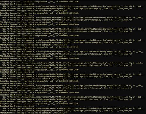 attributeerror nonetype object has no attribute free weak ref · issue 7482 · ultralytics