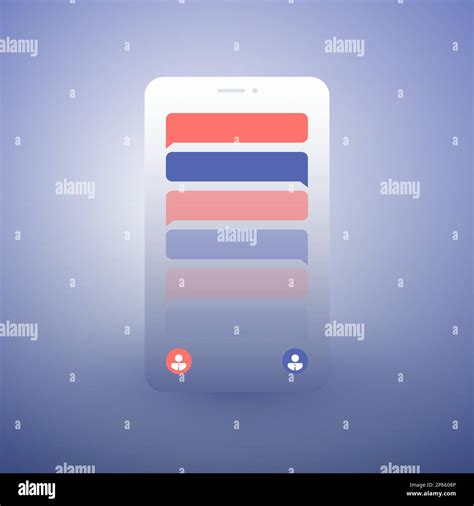 Abstract Chat App Design Concept Global Mobile Communication Talk Chatting In The Internet