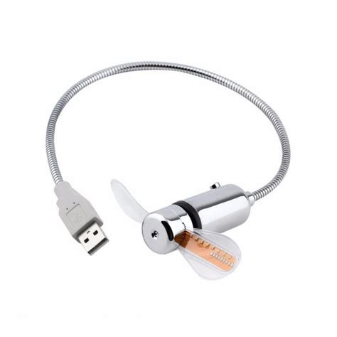 USB Mini Clock LED Light USB Fan Time Clock Adjust Grandado