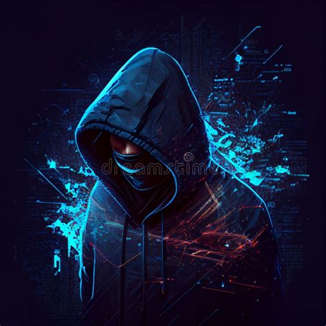 Hacker Programmer Modern Spy Illegal Data Search AI Generated Image