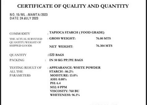 Tapioca Starch Powder For Industrial 50 Kg At Rs 60kilogram In New