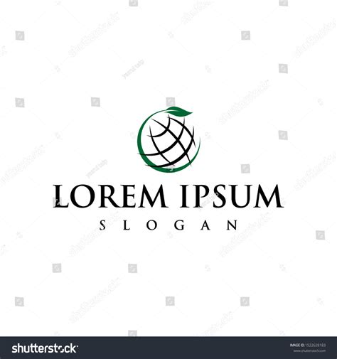 Earth Leaf Vector Logo Modern Graphic Stock Vector Royalty Free 1522628183 Shutterstock