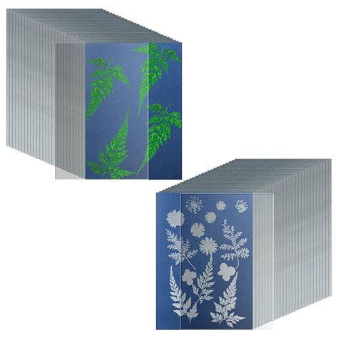 38 Sheets Cyanotype Paper A4 Sun Print Paper Kit With 2 Clear Acrylic