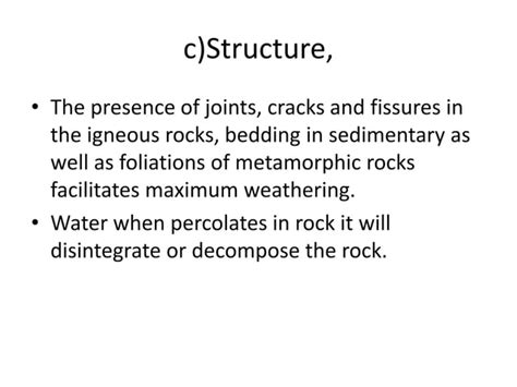 Weathering Classification Products And Geological Features Pptx