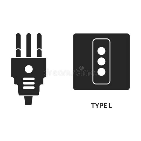 Socket Vector Iconblack Vector Icon Isolated On White Background