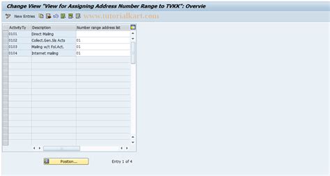 OVCA SAP Tcode NULLC RV Tab TVKK NULLNoRng Adr Account NULL Transaction Code