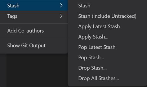 Allow Stash Only Staged Items In Context Menu Issue Microsoft Vscode GitHub