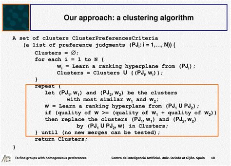 Ppt A Clustering Algorithm To Find Groups With Homogeneous