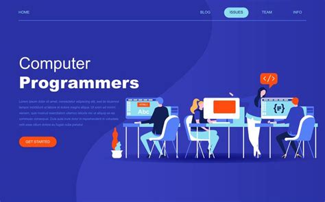 Modern Flat Design Concept Of Computer Programmers 275066 Vector Art At Vecteezy