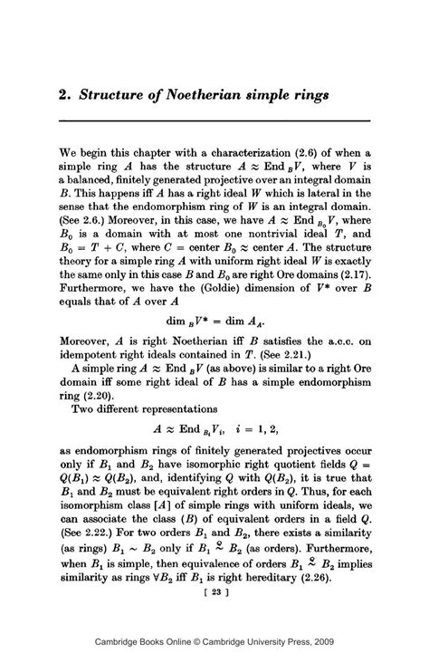 Structure Of Noetherian Simple Rings Chapter 2 Simple Noetherian Rings