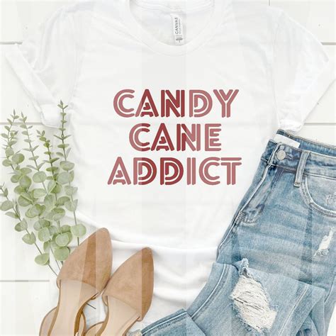 Christmas Clip Art Candy Cane Addict Png Seasonal Funny Clipart