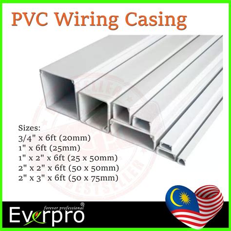 Pvc Electrical Wiring Casing Pvc Electrical Pvc Trunking Shopee Malaysia