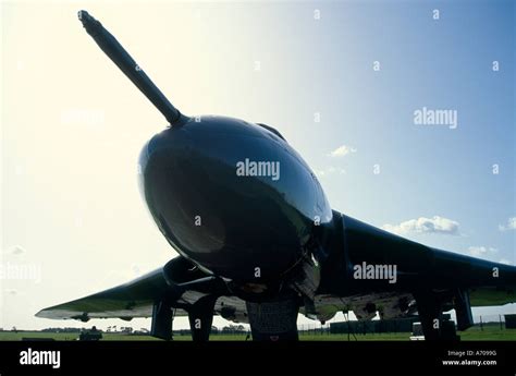 Royal Air Force Xh558 Avro Vulcan Bomber Jet Aircraft On Apron At Raf