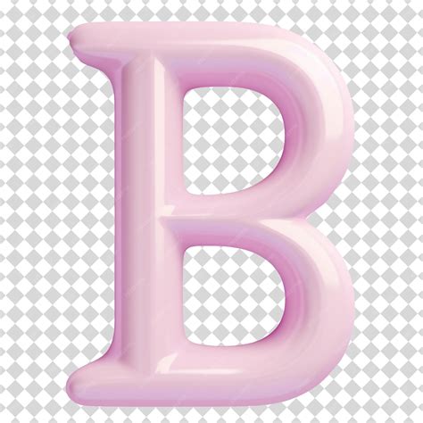 Premium Psd A Pink Letter B Is On A Checkered Background With A