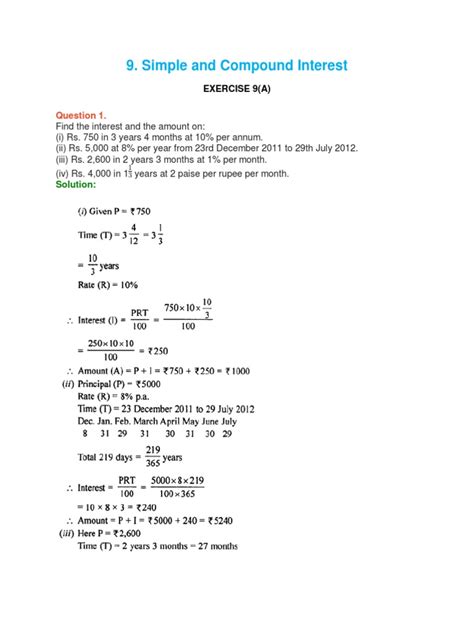 Simple And Compound Intrest Pdf Interest Compound Interest Simple And Compound Intrest Pdf Interest Compound Interest