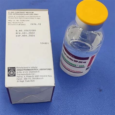 Unique 350mg Iohexol Injection Usp 350 Mg Ml At Rs 910 Vial In Visakhapatnam Id 2852056089388
