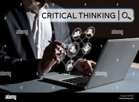 Writing Displaying Text Critical Thinking Business Concept Sequence Of