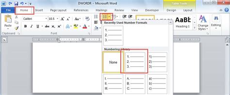 How To Insert Sequential Numbers In Word Table 5 Methods