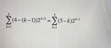 solved for the following summation find an equivalent