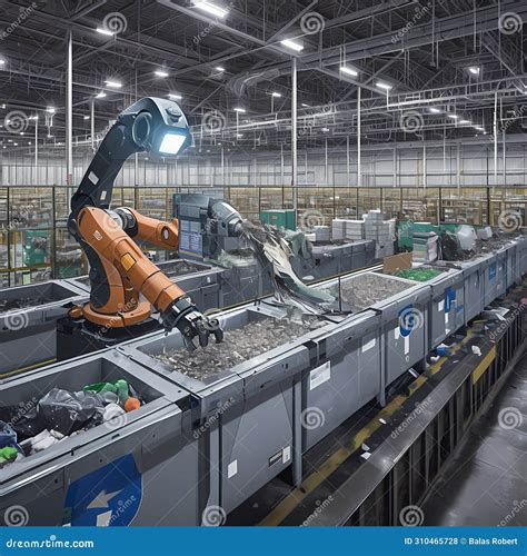 robotic sorting technology in action stock illustration illustration