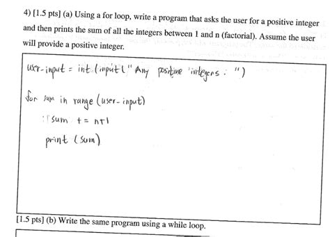Solved 15 ﻿pts A ﻿using A For Loop Write A Program
