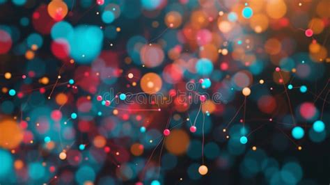 Abstract Network Of Colorful Nodes And Lines Stock Illustration Illustration Of Abstract