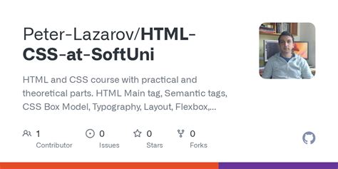 Github Peter Lazarov Html Css At Softuni Html And Css Course With Practical And Theoretical
