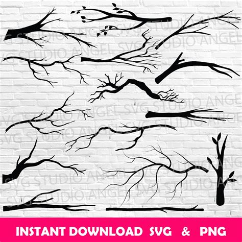 Branch Svg Tree Branch Svg Branch Cricut Svg Branch Svg Cut Files Branch Vector Svg Branch Svg