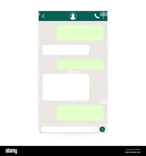 Mockup Of Mobile Messenger Chat App Template Social Network Concept