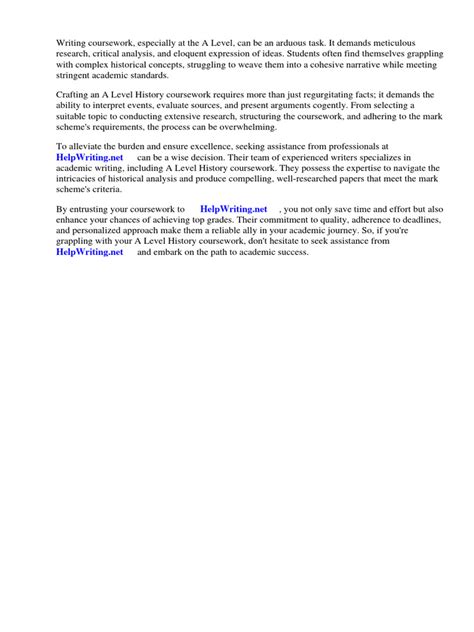 A Level History Coursework Mark Scheme Pdf Linked In