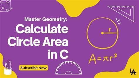 🔵 Master Geometry Calculate Circle Area In C Programming Tutorial With Pi Constant Youtube