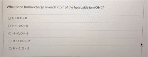 Solved What Is The Formal Charge On Each Atom Of The